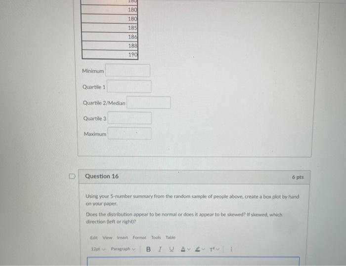 Solved Using the random sample data below on heights of | Chegg.com