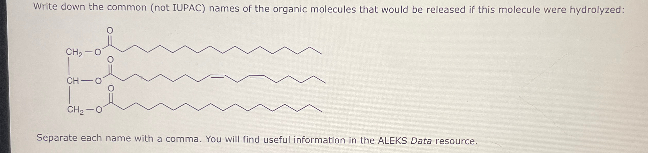 Solved Write down the common (not IUPAC) ﻿names of the | Chegg.com
