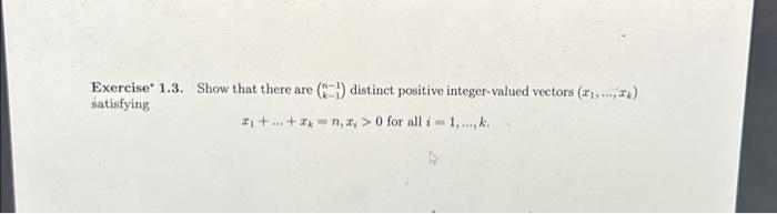 Solved Exercise* 1.3. Show that there are (21) distinct | Chegg.com