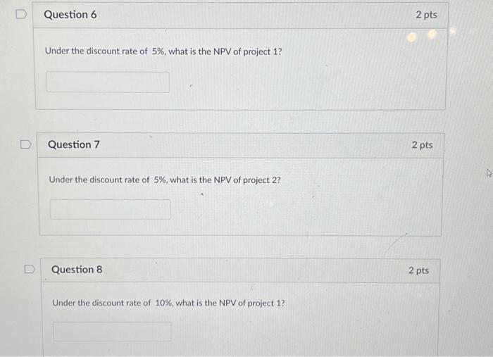 Under the discount rate of 5%, what is the NPV of | Chegg.com