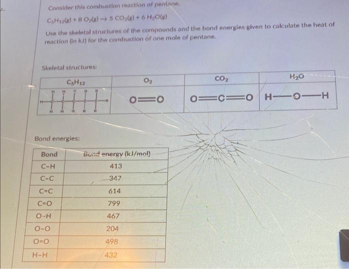 Solved Consider this combustion reaction of pentine. | Chegg.com