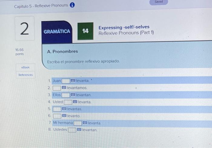 Expressing -self/-selves Reflexive Pronouns (Part 1) | Chegg.com