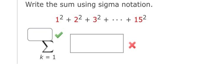 Solved Write the sum using sigma notation. | Chegg.com