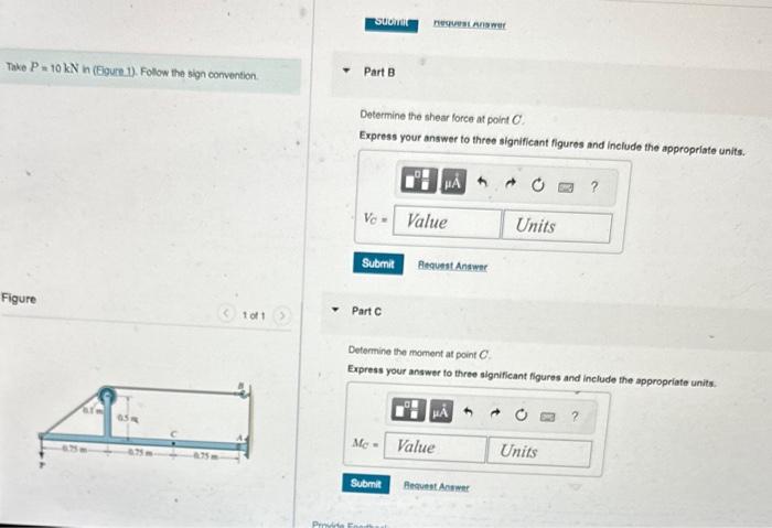 Solved Take P=10kN in (Eigure 1). Follow the sign | Chegg.com