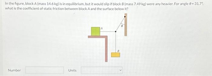 Solved In the figure, block A (mass 14.6 kg) is in | Chegg.com