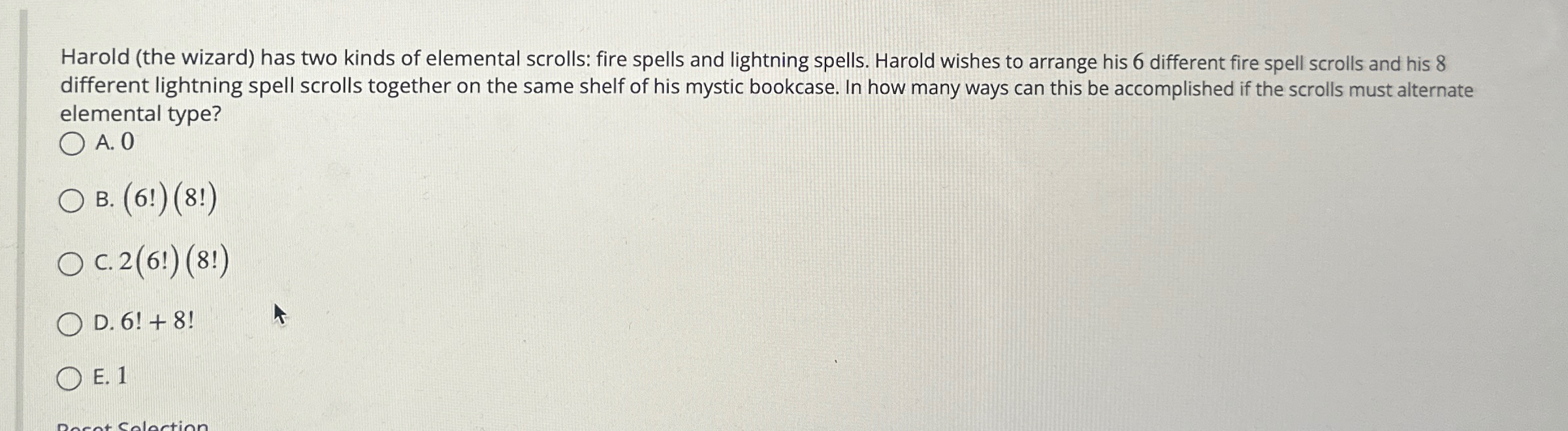 Solved Harold (the wizard) ﻿has two kinds of elemental | Chegg.com