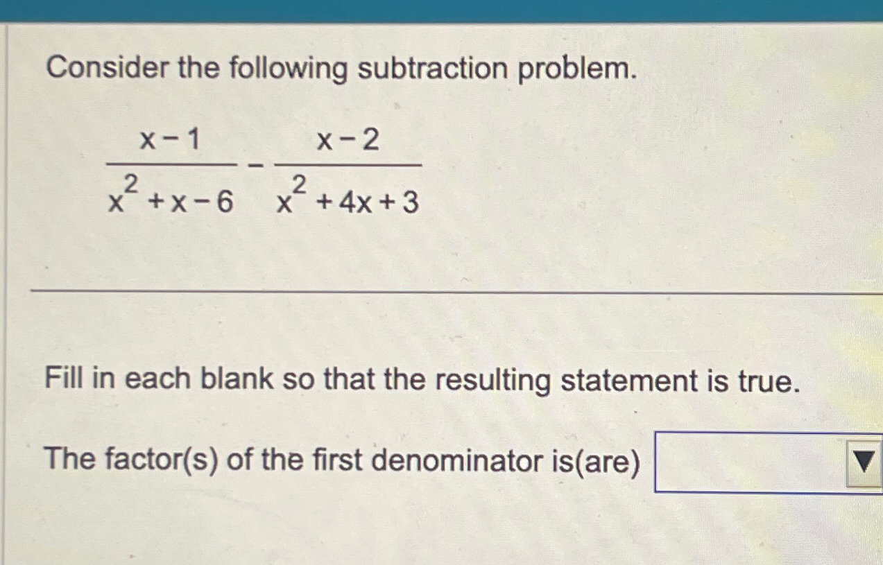 Consider the following subtraction | Chegg.com
