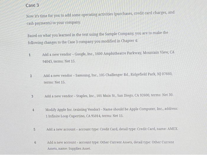 Now it's time for you to add some operating | Chegg.com