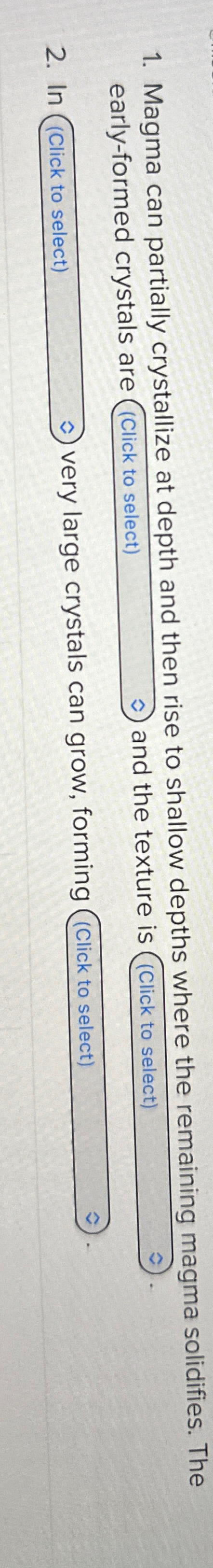 Solved Magma can partially crystallize at depth and then | Chegg.com