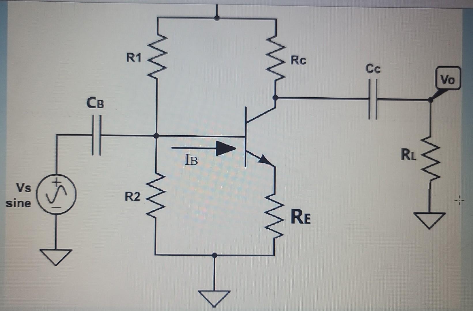 Solved In the following BJT amplifier operating at room | Chegg.com