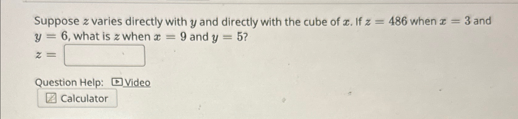 Solved Suppose z varies directly with y and directly with | Chegg.com Solved Suppose z varies directly with y and directly with | Chegg.com