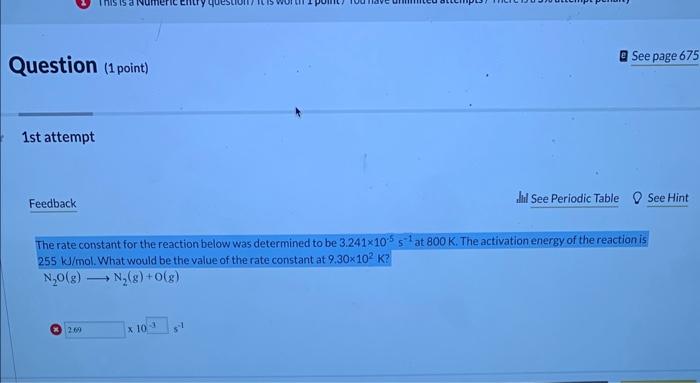 Solved Question (1point) Q Seepage 67 1st attempt Feedback | Chegg.com