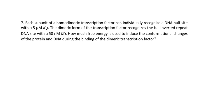 Solved Each subunit of a homodimeric transcription factor | Chegg.com