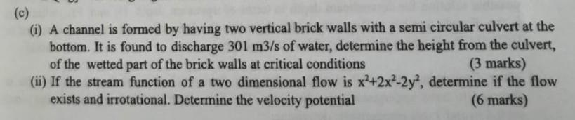 Solved (c) (i) A channel is formed by having two vertical | Chegg.com