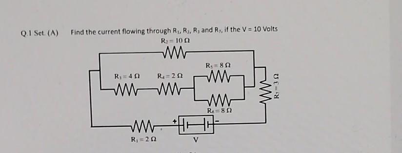 Solved (A) Find the current flowing through R1,R2,R1 and R1, | Chegg.com