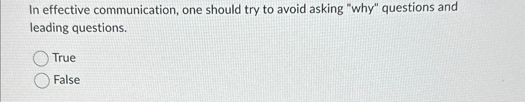 Solved In effective communication, one should try to avoid | Chegg.com