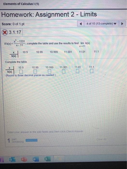 Solved Elements of Calculus (1) Homework: Assignment 2 - | Chegg.com