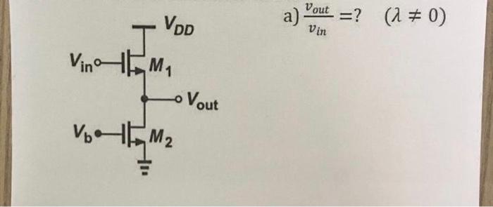 Solved a) vin vout = ? | Chegg.com
