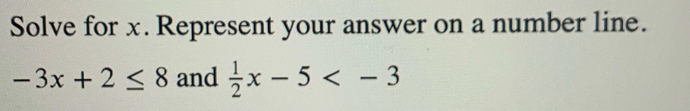 Solved Solve for x. ﻿Represent your answer on a number line. | Chegg.com