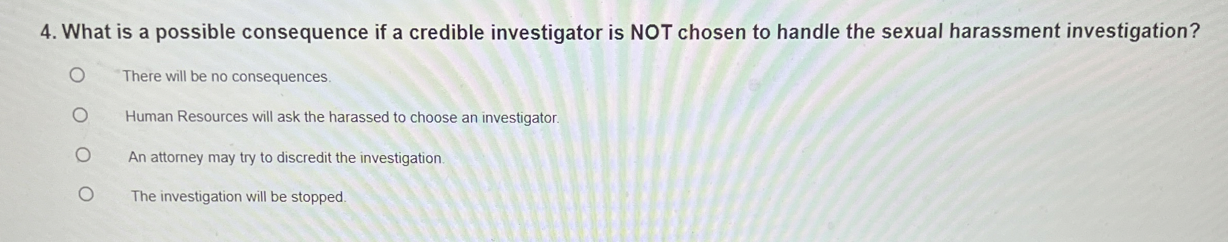 Solved What is a possible consequence if a credible | Chegg.com