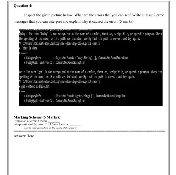 Solved Question 4: Inspect the given picture below. What are | Chegg.com