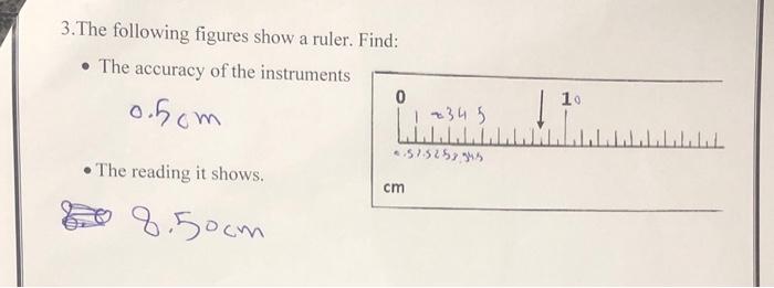 Solved 3.The following figures show a ruler. Find: - The | Chegg.com