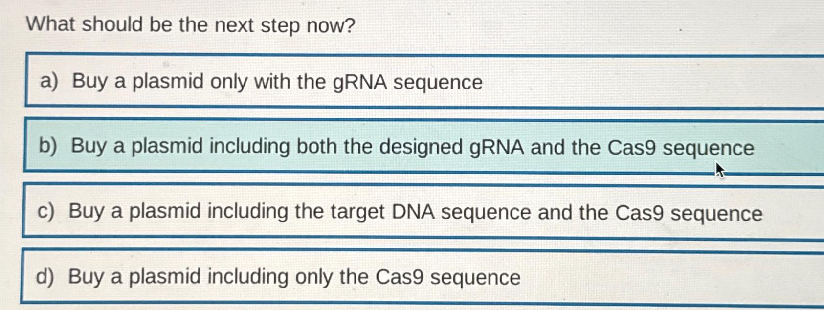 Solved What Should Be The Next Step Nowa ﻿buy A Plasmid