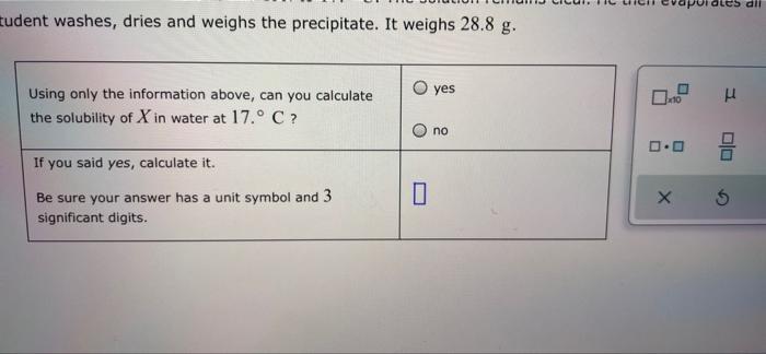 Solved A chemistry student is given 800 ML of a clear | Chegg.com