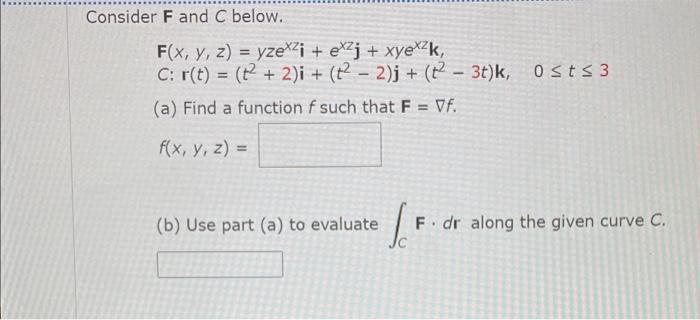 Solved Consider F and C below. | Chegg.com