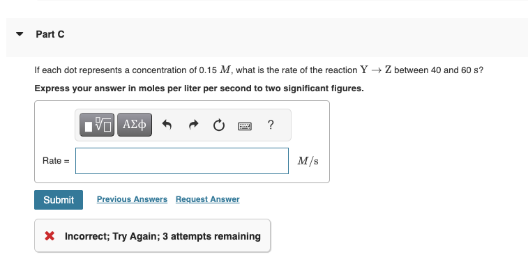 Solved Part CIf each dot represents a concentration of | Chegg.com