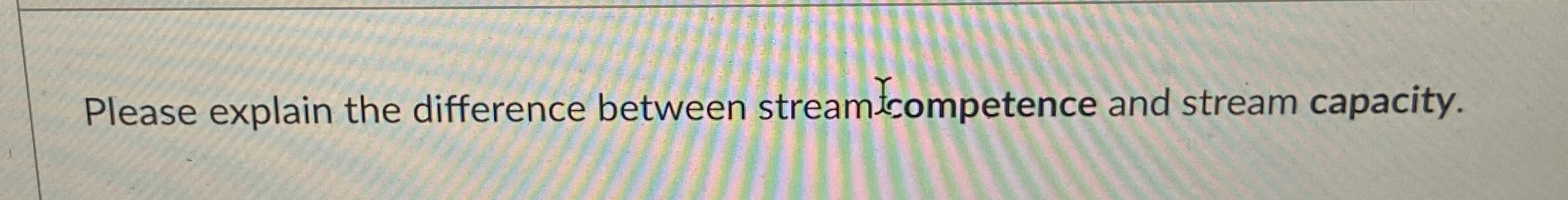 Solved Please explain the difference between stream stream | Chegg.com
