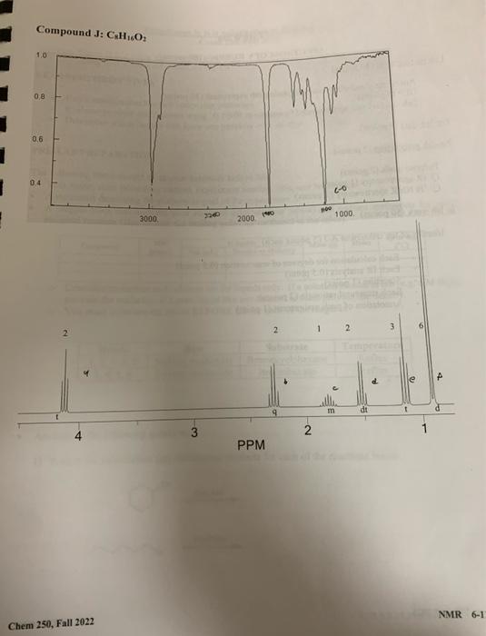 Solved Compound J: C8H16O2 | Chegg.com