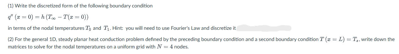 Solved (1) ﻿Write the discretized form of ﻿the following | Chegg.com