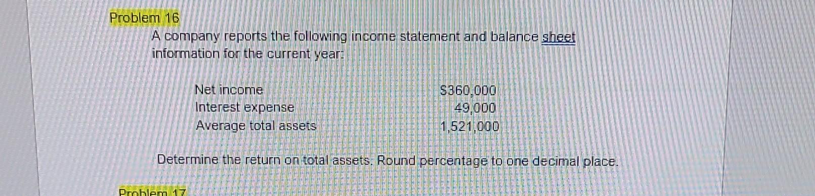 Solved Problem 16 A company reports the following income | Chegg.com