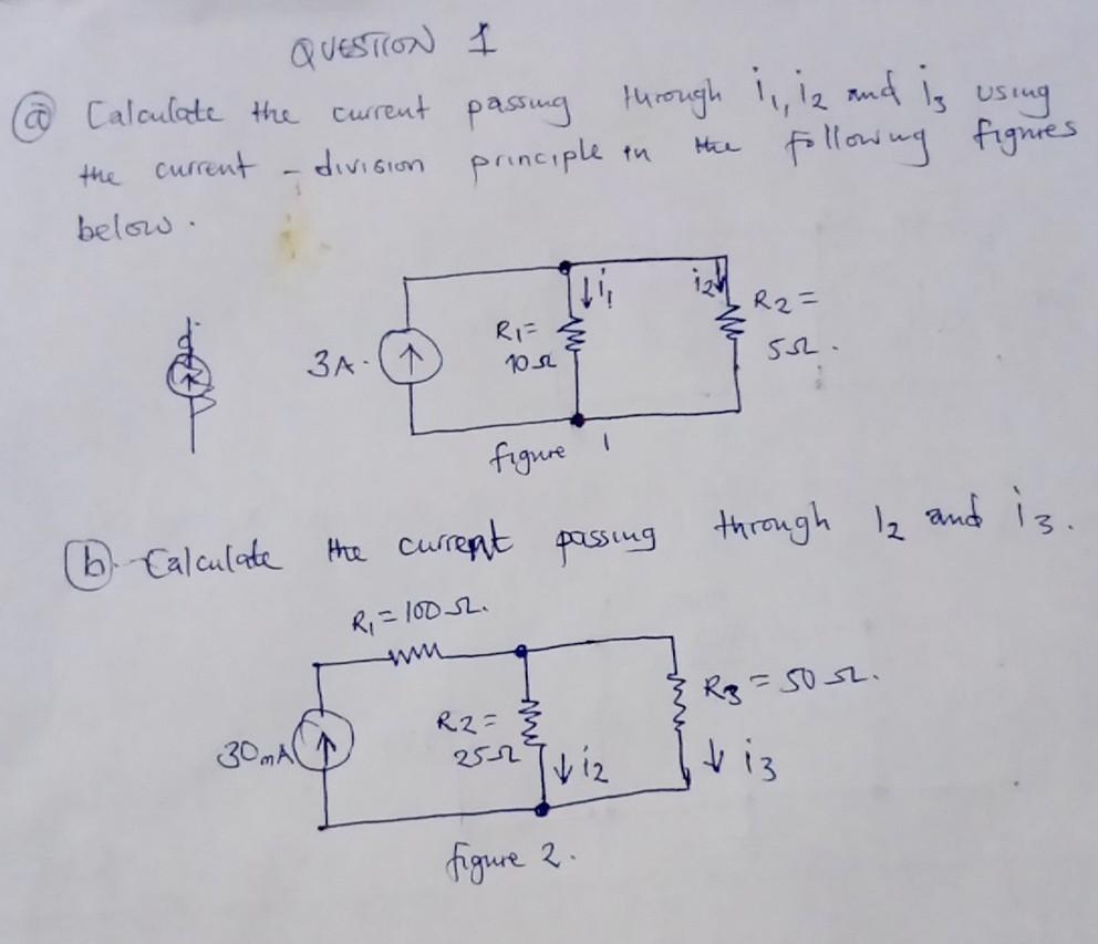 Solved QUESTION 1 (a) Calculate the current passing through | Chegg.com