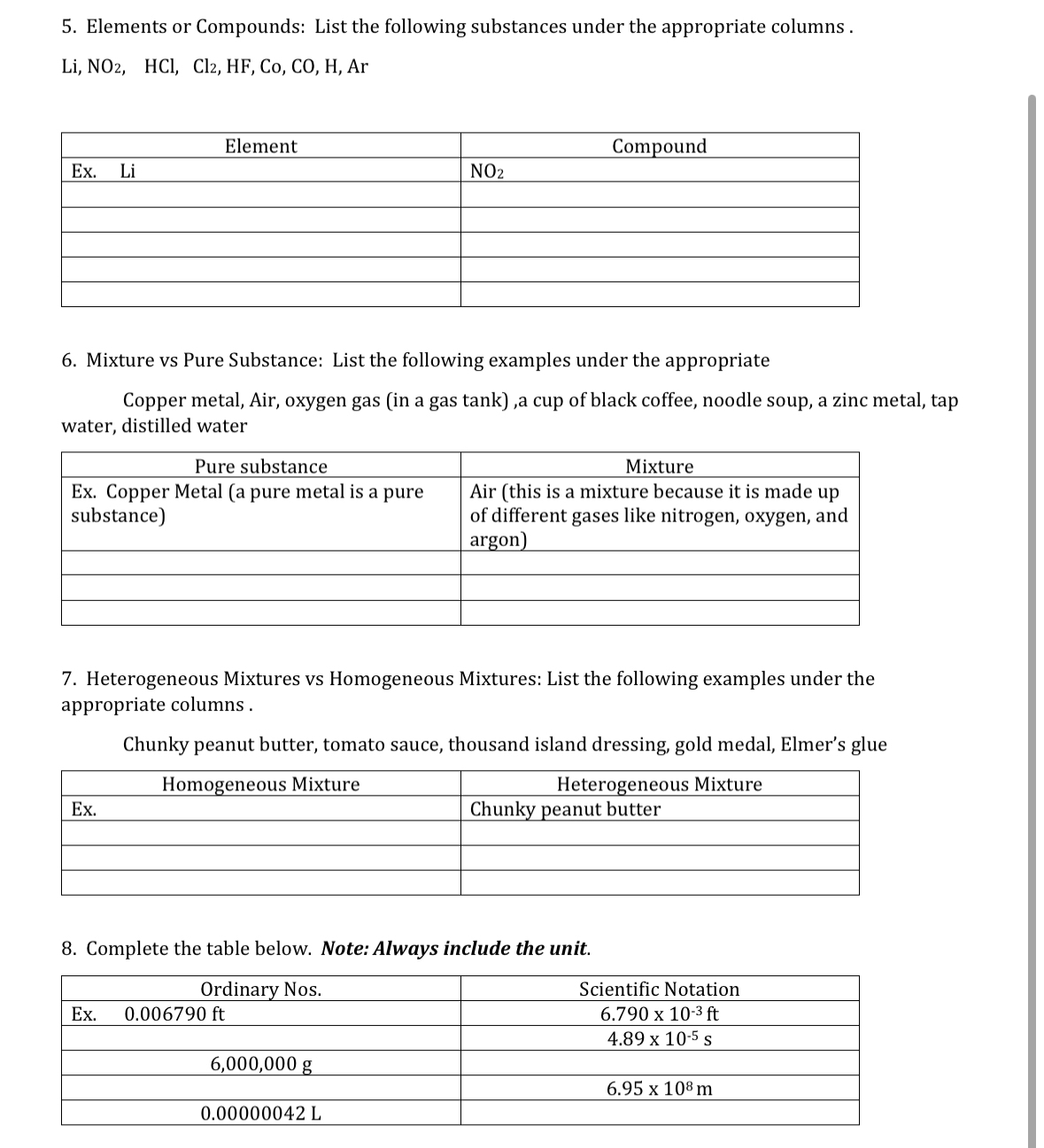 Solved Elements or Compounds: List the following substances | Chegg.com