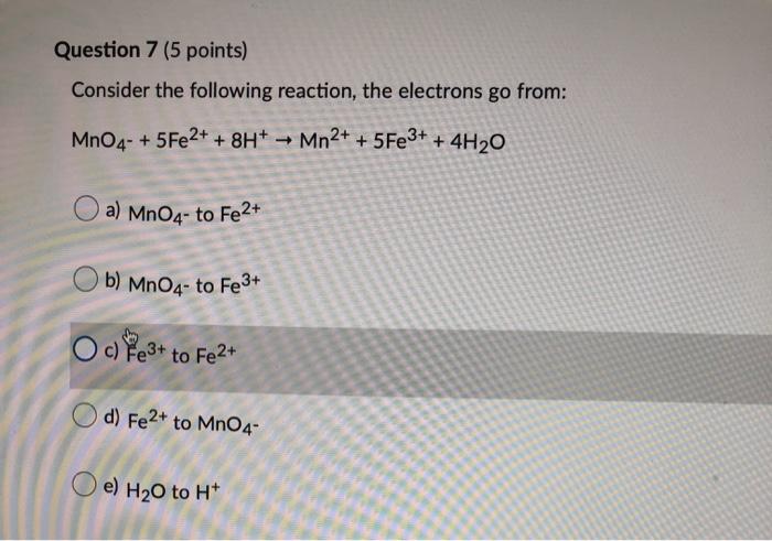 Solved Question 7 (5 points) Consider the following | Chegg.com