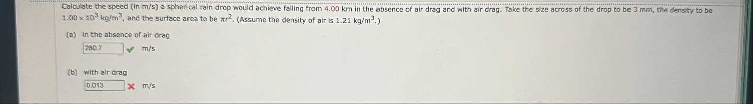 Solved Can you help with part B? ﻿calculate the speed (in | Chegg.com