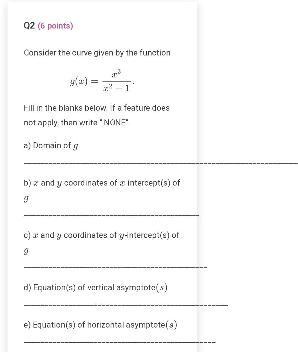 Solved Q2 (6 points) Consider the curve given by the | Chegg.com