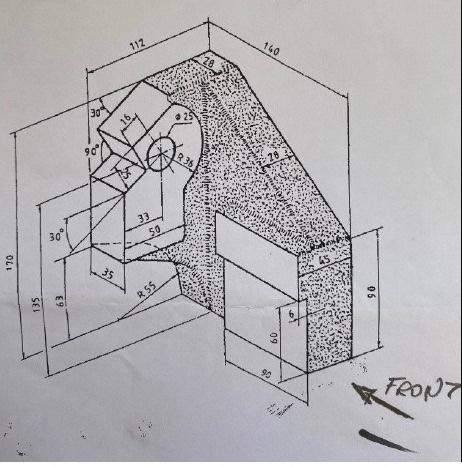 Solved Draw Front,Top and Left side views of the following | Chegg.com