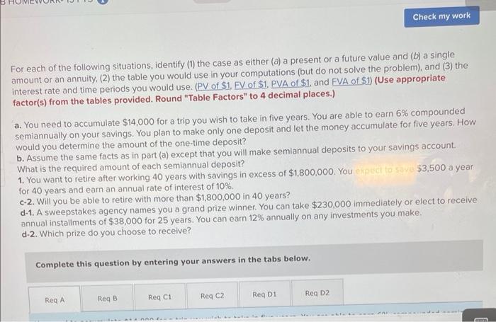 Solved For each of the following situations, identify (1) | Chegg.com