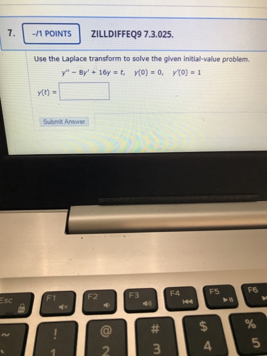Solved -/1 POINTS ZILLDIFFEQ9 7.3.025. Use the Laplace | Chegg.com