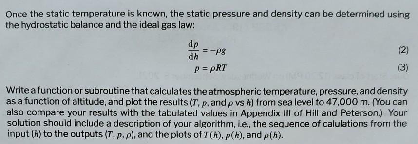 The International Standard Atmosphere (ISA) is a | Chegg.com