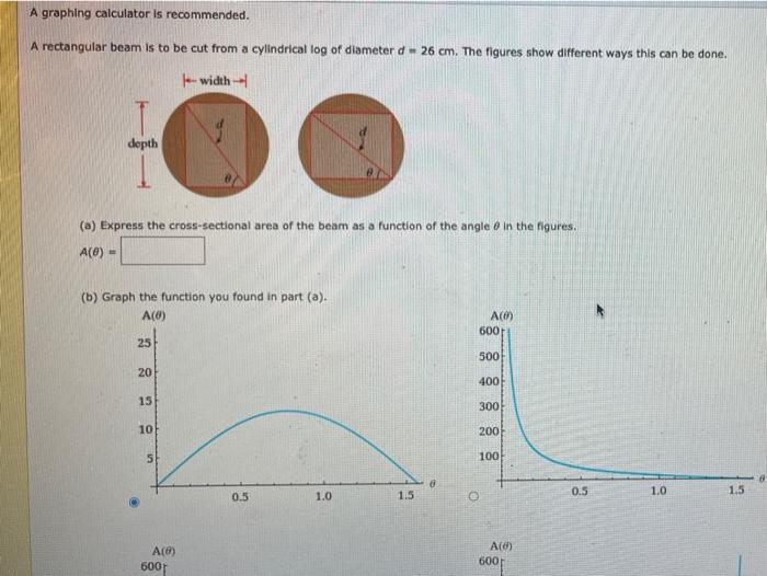 Solved A graphing calculator is recommended. A rectangular | Chegg.com