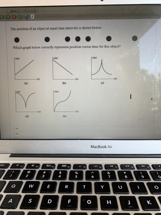 Solved The position of an object at equal time intervals is | Chegg.com