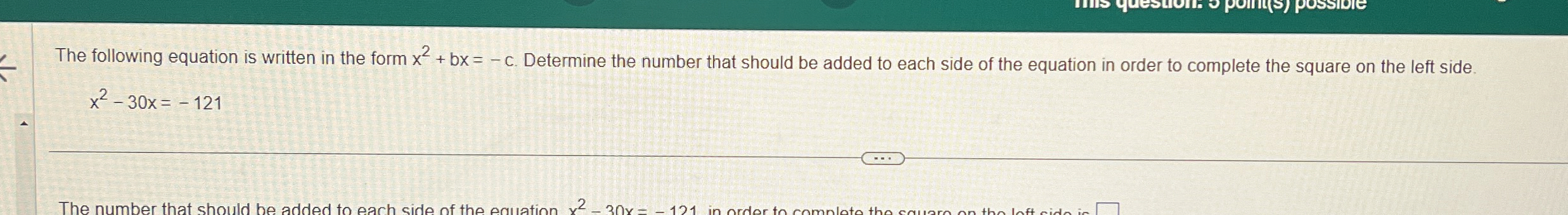 Solved The following equation is written in the form | Chegg.com