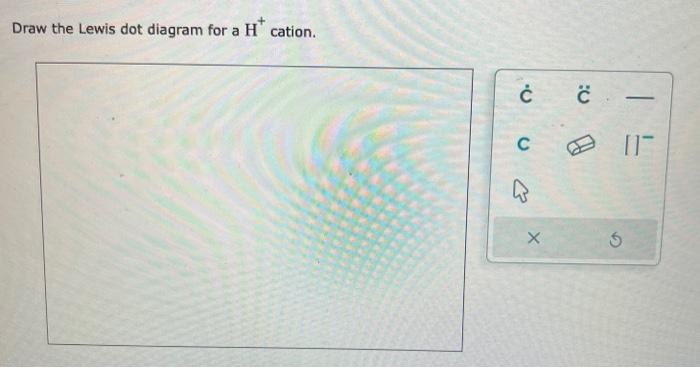 Solved Draw the Lewis dot diagram for a H+cation. | Chegg.com