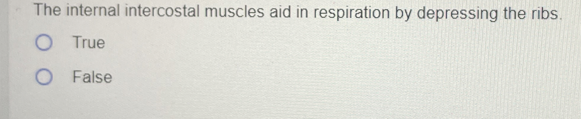 Solved The internal intercostal muscles aid in respiration | Chegg.com