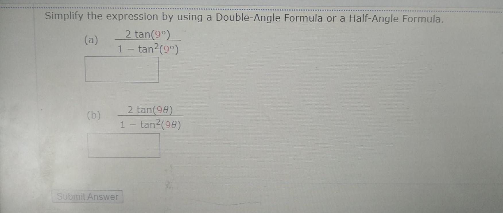 Solved Simplify the expression by using a Double-Angle | Chegg.com