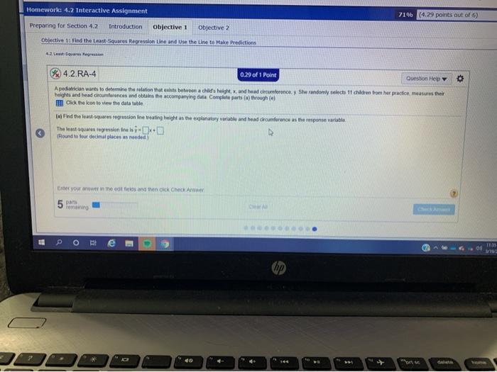 Solved Homework: 4.2 Interactive Assignment 71% (4.29 points | Chegg.com